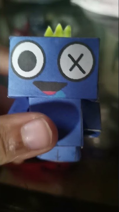 Blue (Rainbow Friends) Papercraft Template in Description - YouTube