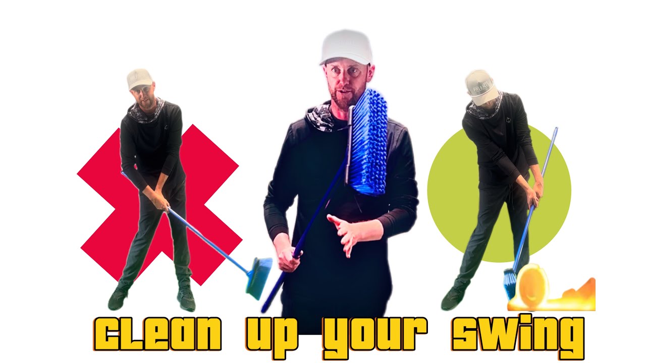 CLEAN UP YOUR GOLF SWING with this EPIC broom golf drill - YouTube