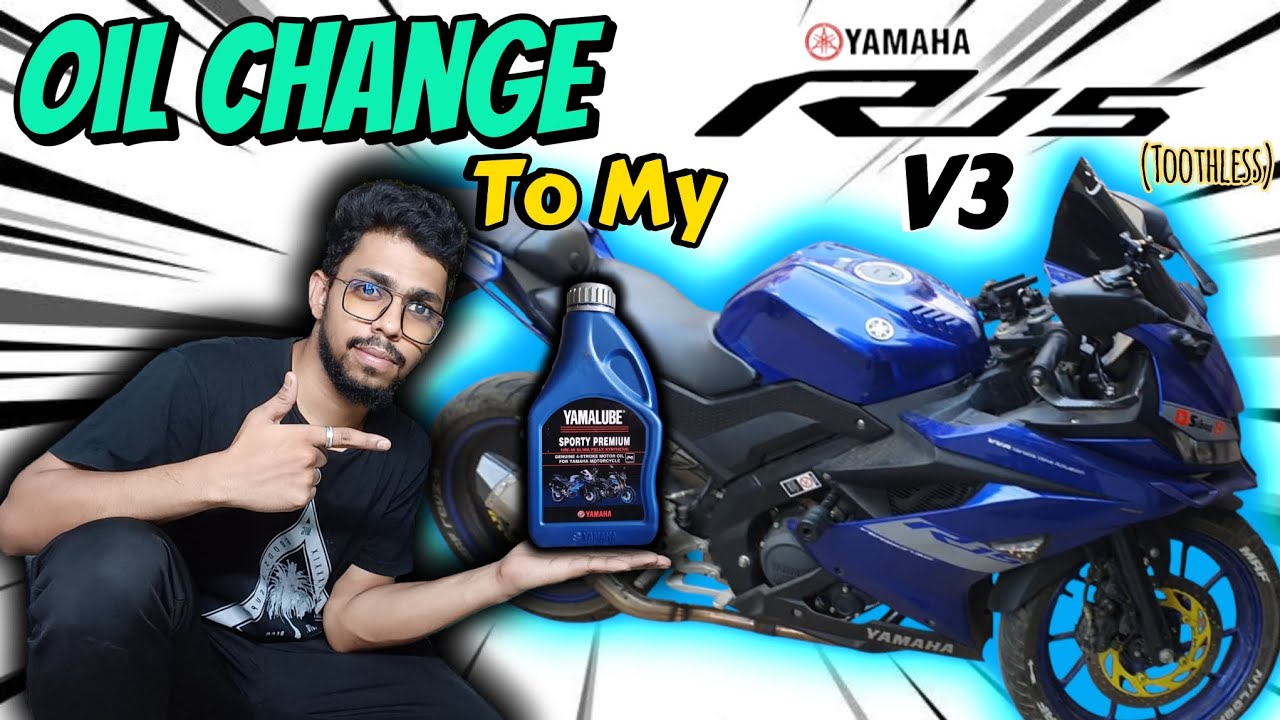 Oil Change to My Yamaha R15 V3 ( Toothless ) // @sibag_13 ( S13 ) - YouTube