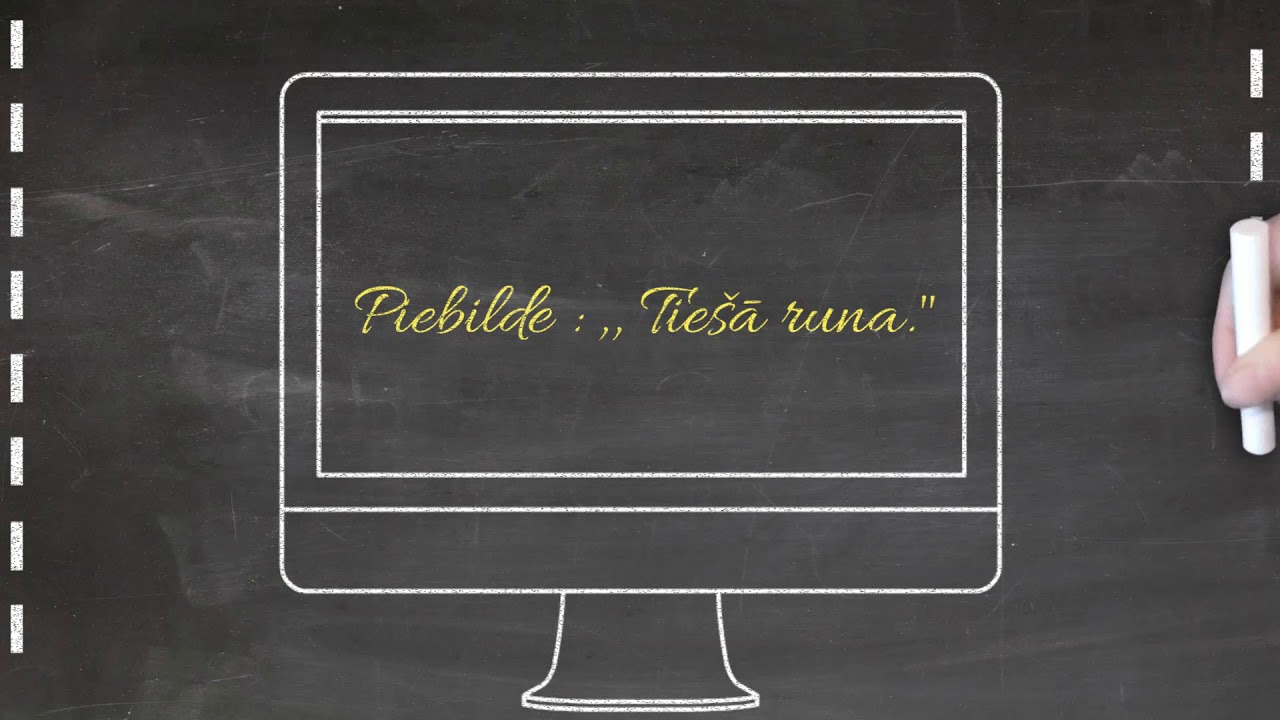 Tiešā runa. Piebilde pirms tiešās runas. Latviešu valoda. - YouTube
