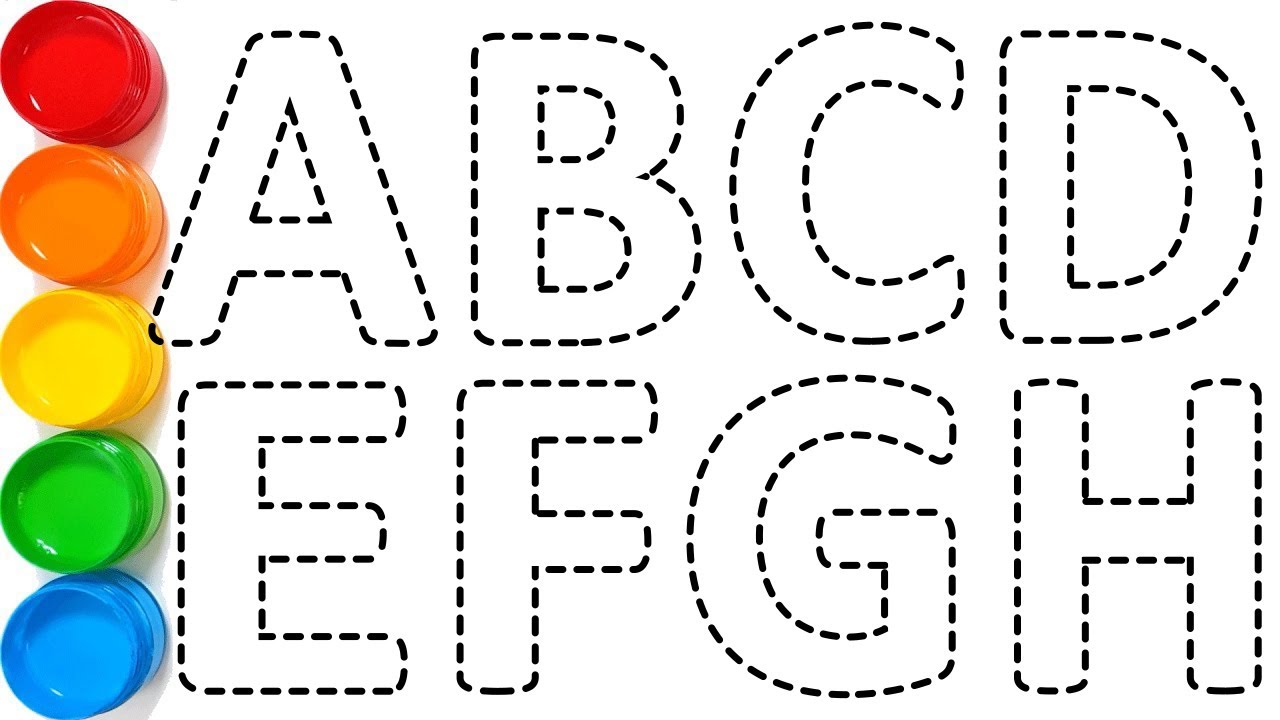 ABCDEFGH for Kids | Phonics Song ABC | Let's Learn How to Draw, Paint ...