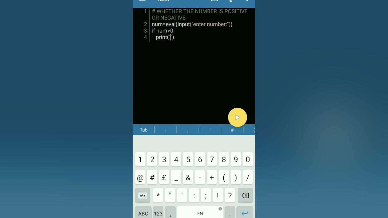Whether Number Is Positive Or Negative Programming Coding Pythonprogrammer Pythonlanguage