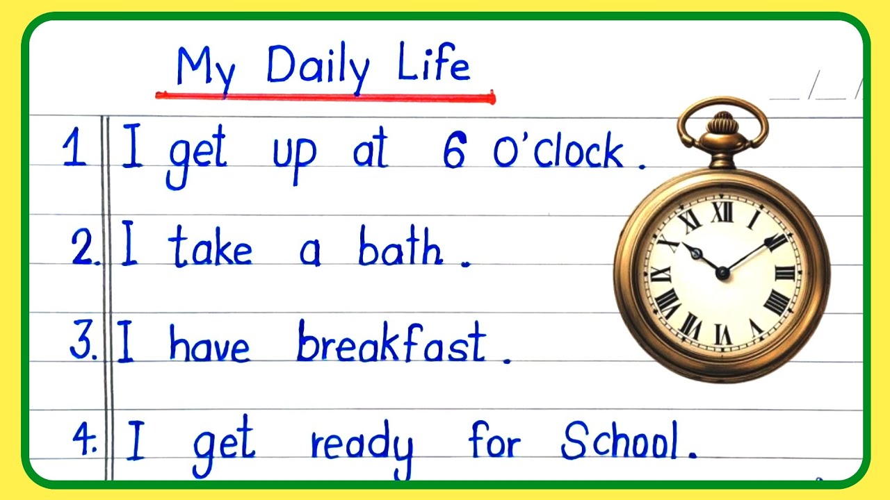 My daily life essay || Essay on my daily life || 10 lines on my daily ...