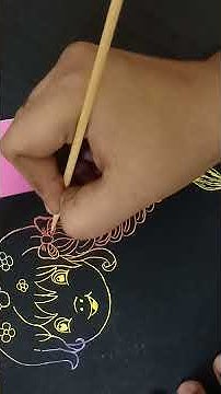 Scratch art / Unicorn girl scratch art # shorts - YouTube