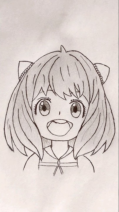 رسم سهل انمي /كيف ترسم آنيا/how to draw anya - YouTube