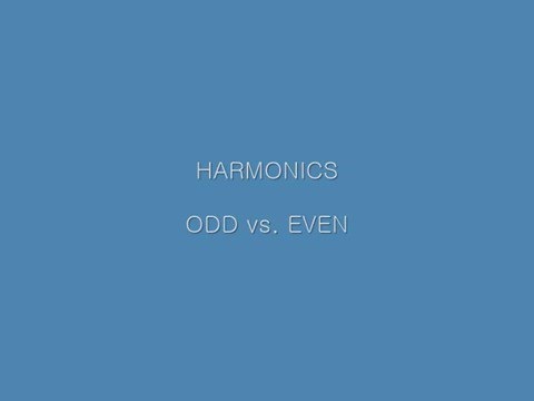 Harmonics: Even vs Odd / Valve vs Solid State Amp Sound - Hear & See the Difference? - YouTube