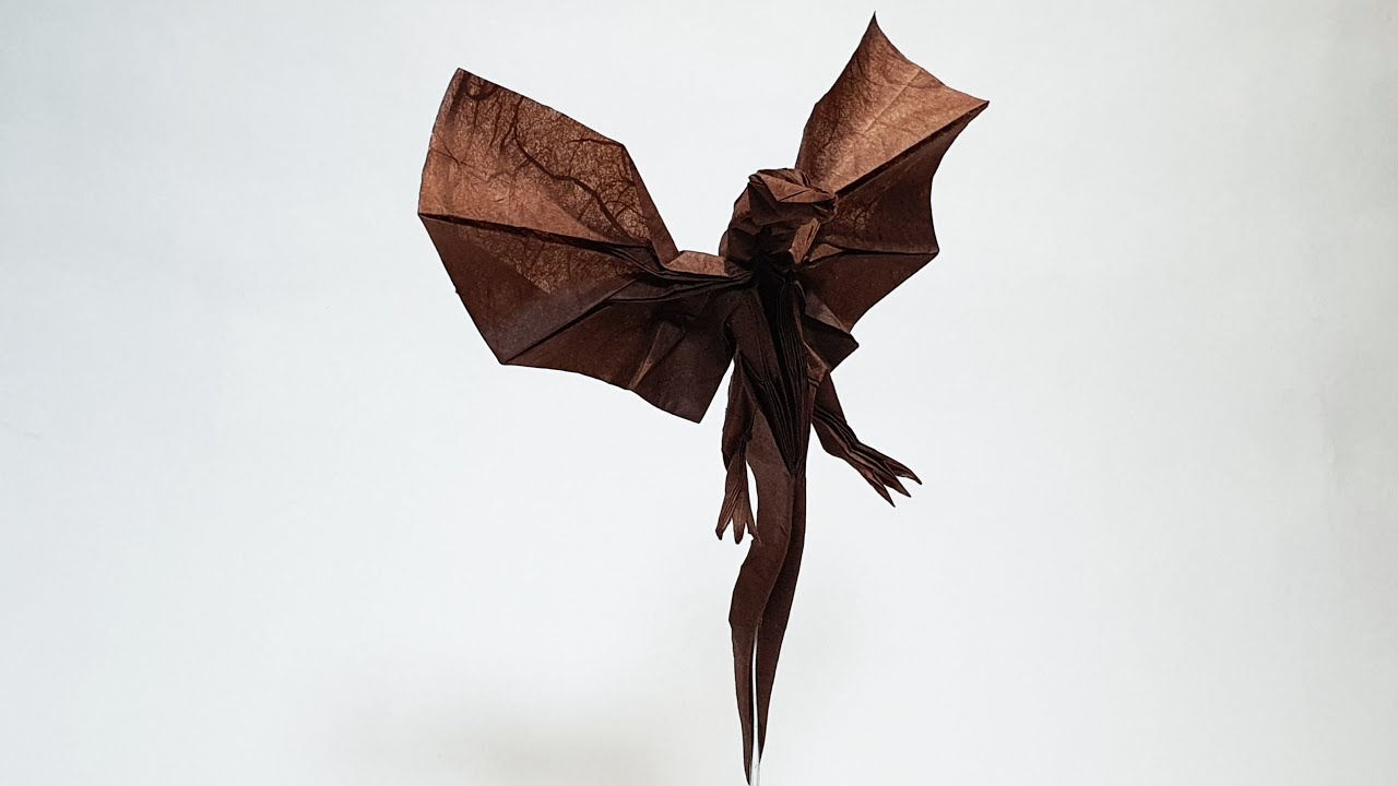 [고난도] 와이번 종이접기 파트 2 (다듬기, 완성) 씨에스타 종이접기 Origami Wyvern Part 2 (detail ...