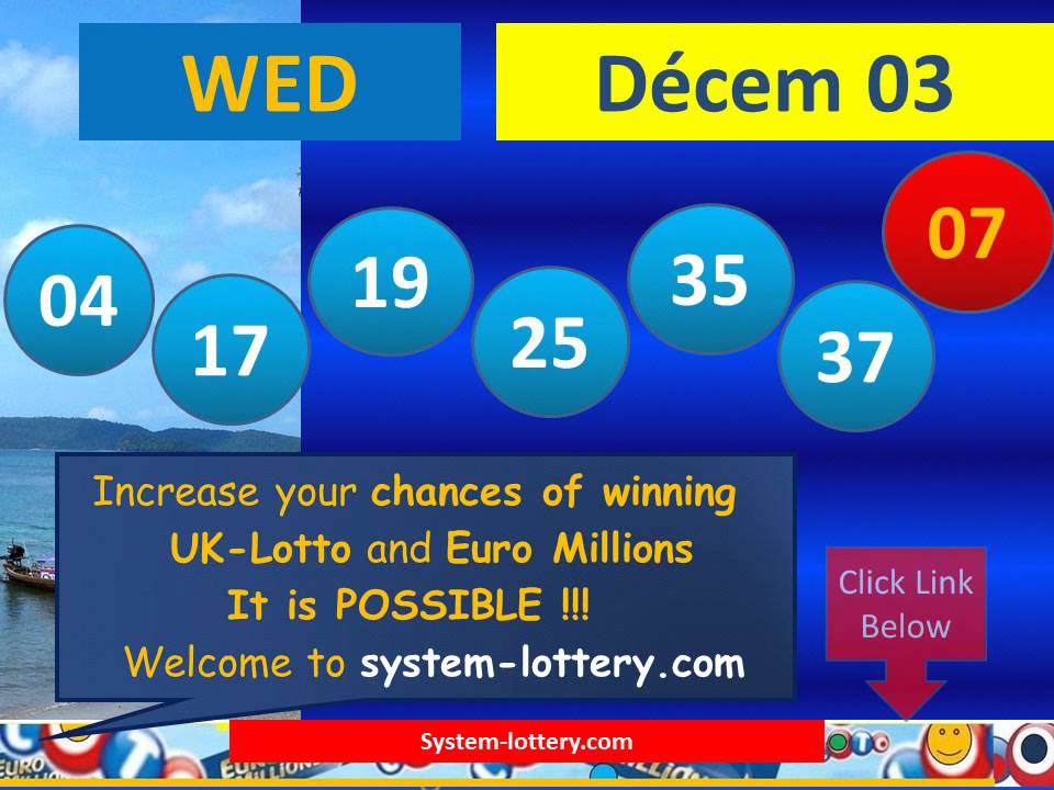 UK Lotto draw wednesday numbers result décember 3 - YouTube