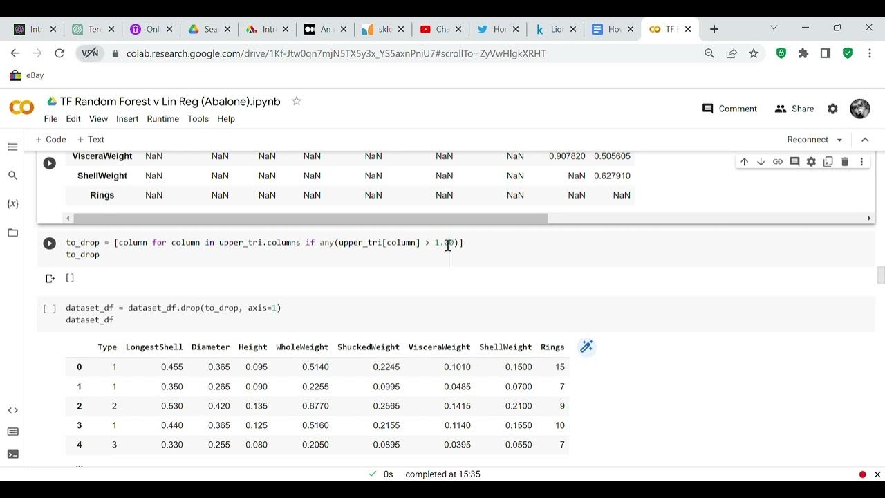 Code review: Random Forest v Linear Regression on the Abalone dataset - YouTube