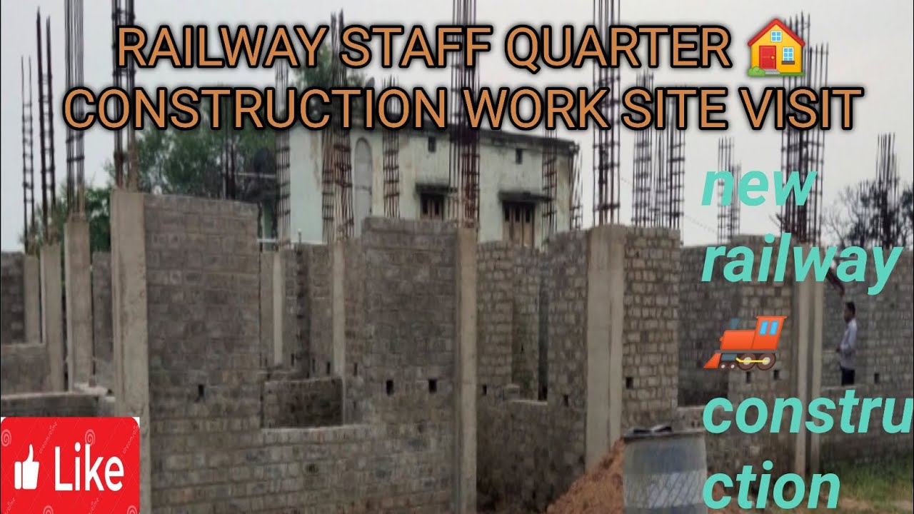 railway staff quarter construction work site visit 🏠 - YouTube