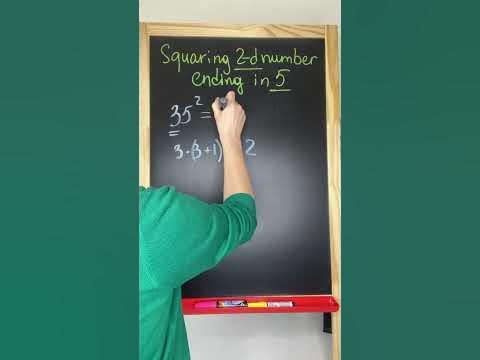 Squaring 2-digit number ending with 5 -- math trick - YouTube