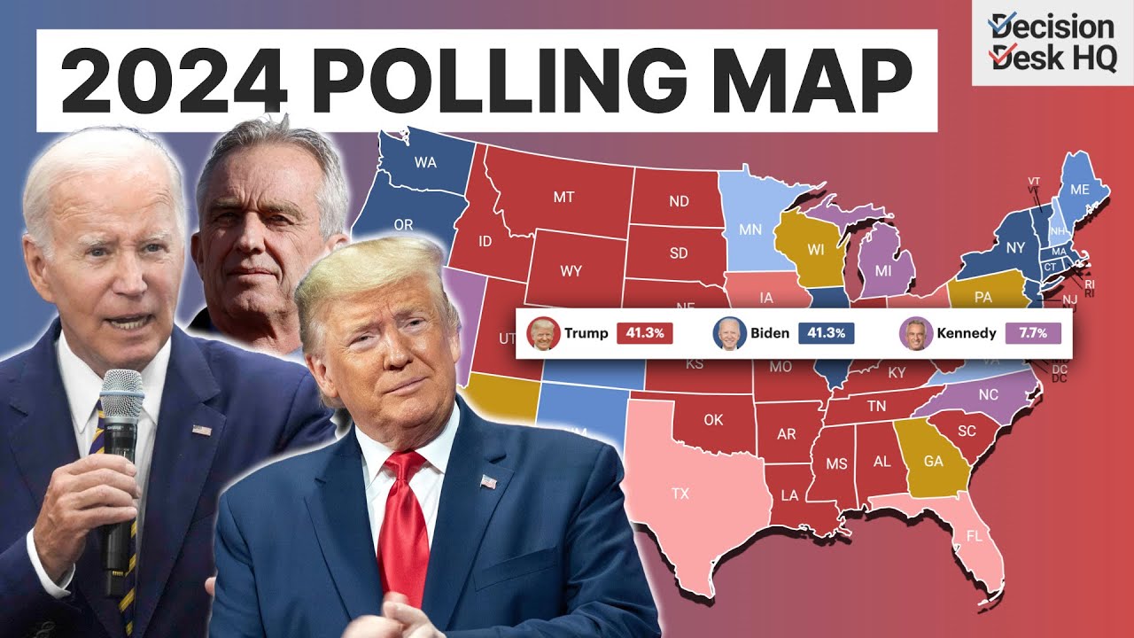 2024 Presidential Map Based on the Latest Polls | Biden v Trump v RFK ...