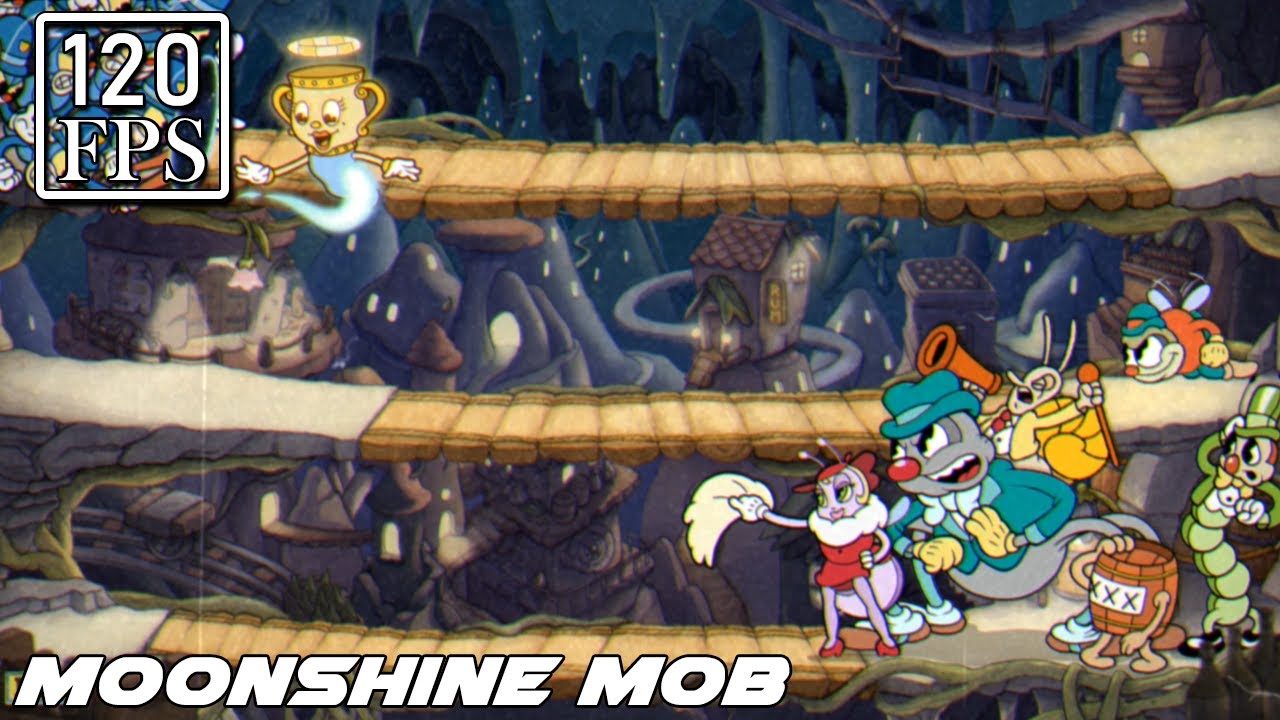 Cuphead DLC Moonshine Mob Boss Fight [120 FPS Upscale] - YouTube