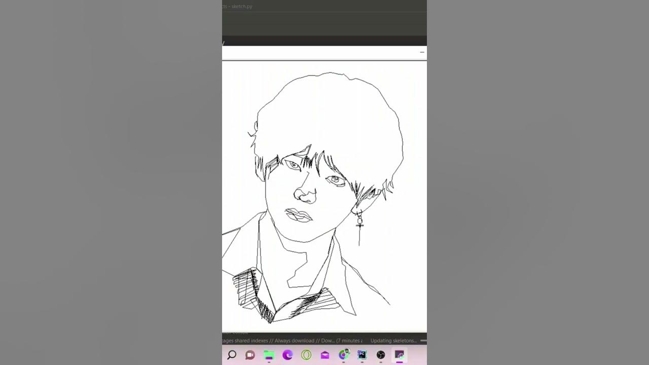 Draw Bts Using Python Sketchpy Shorts Learnwithajitmore Bts Youtube 4086