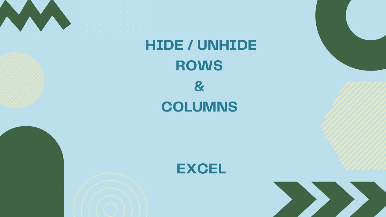 Hide Row Or Column In Excel YouTube hide-row-or-column-in-excel-youtube