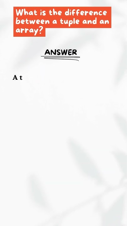 What Is the Difference Between a Tuple and an Array in TypeScript? # ...