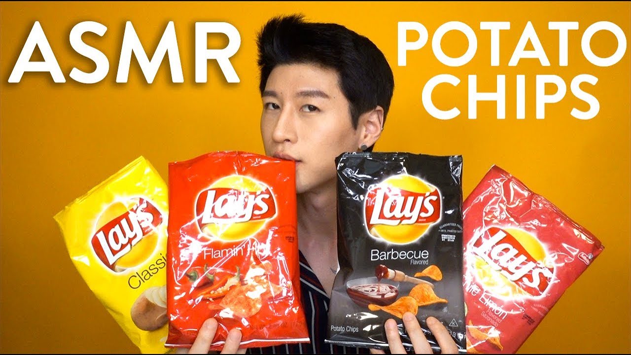 ASMR 4 Flavors LAYS Potato Chips (No Talking) EXTREME CRUNCHY Eating ...