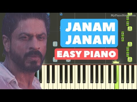 Janam Janam - Piano Tutorial & Cover | Chords & Piano Notes Both | Dilwale Song