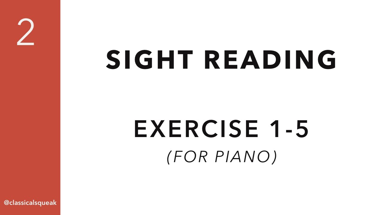 RCM Level 2 Sight Reading | Exercise 1-5 (Piano - One Hand at a Time ...