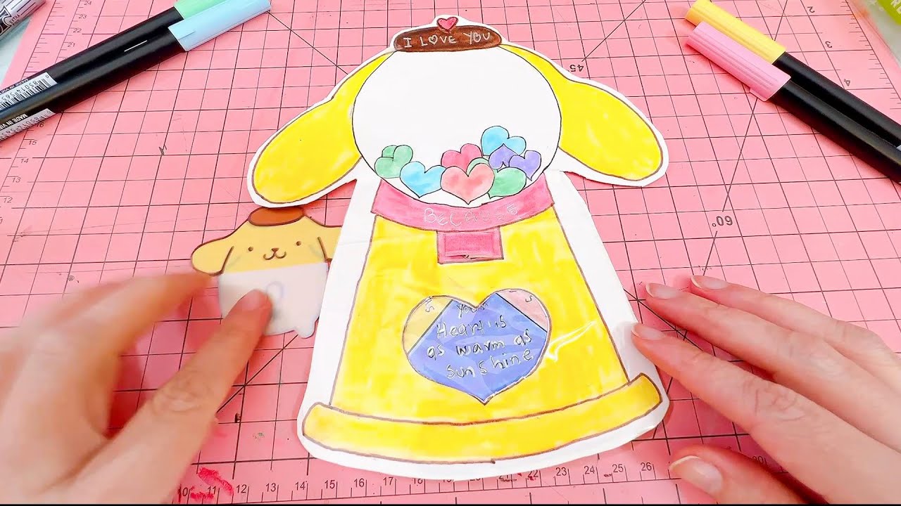 PAPER DIY 💞 POMPOMPURIN CUTE IDEA FOR YOU | how to Sanrio gift Paper ...
