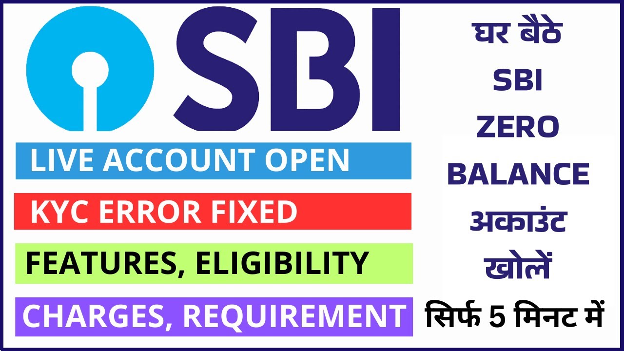 SBI Account Opening Online 2025 | SBI Zero Balance Account Opening ...