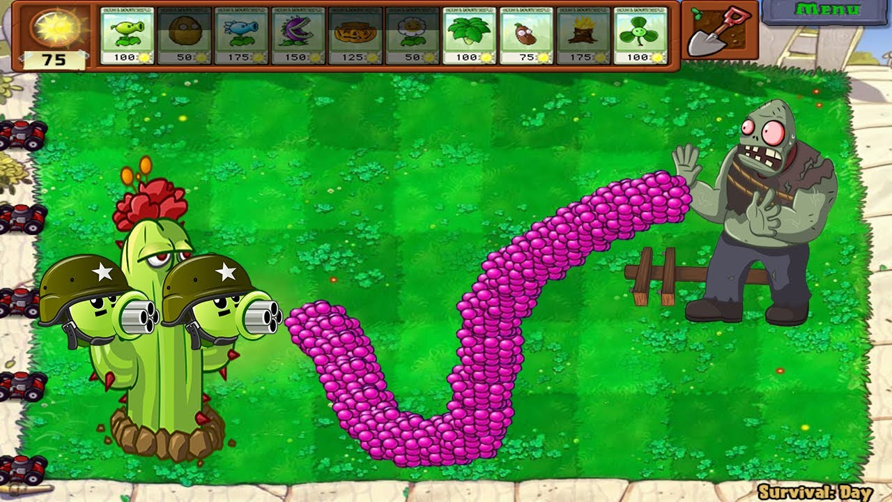 1 Cactus Minecraft vs 1 Pea Minecraft Plants vs Zombies - YouTube