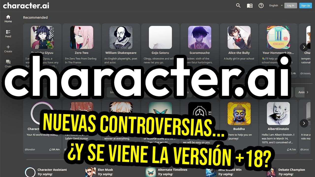 🔥 Character AI EN EL OJO DE LA TORMENTA: ¿ Un nuevo modelo +18 ...