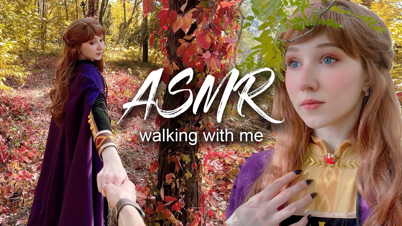 ASMR walking with me in autumn forest 😍 Nature sounds for relaxing and ...