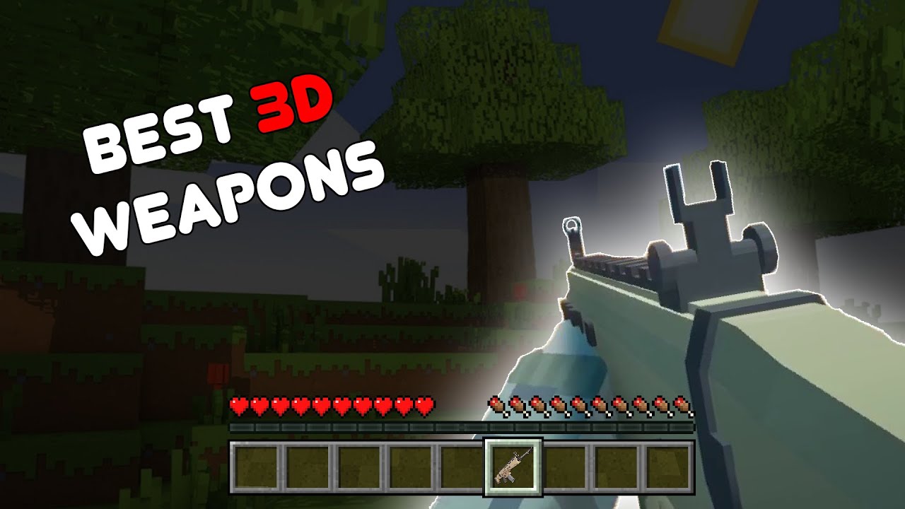 Top 5 best 3d guns & weapons mods or addons for minecraft pocket ...