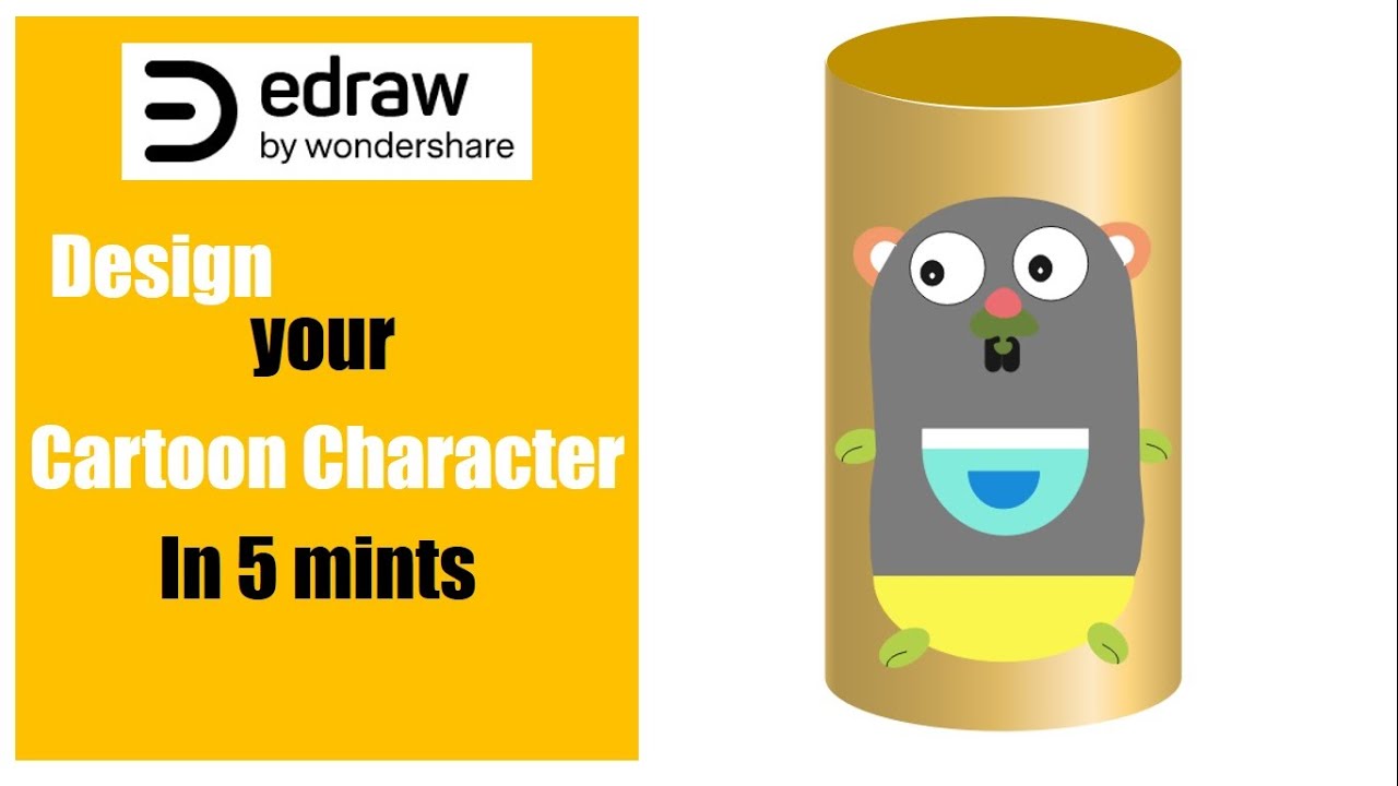 Learn how to draw 2d Cartoon Character Using EdrawMax - Topic 3 - YouTube