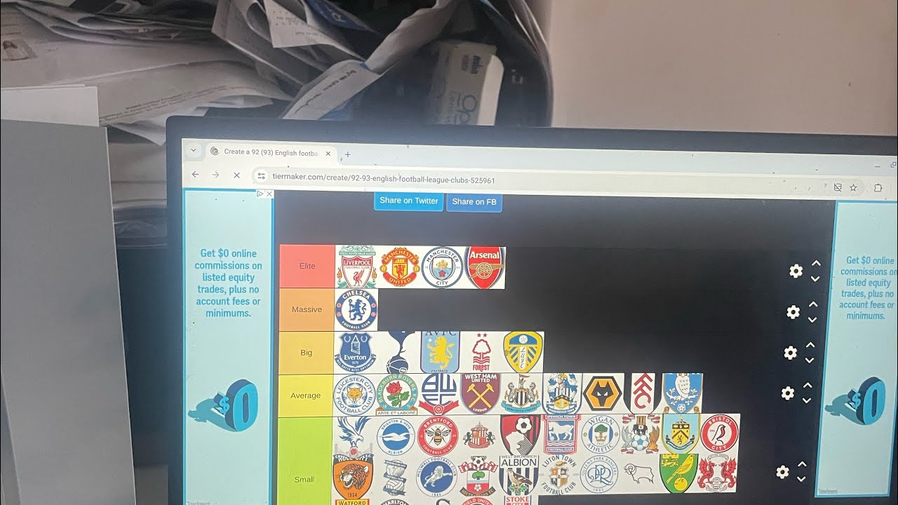 I ranked all of the clubs in the English pyramid based on club size ...