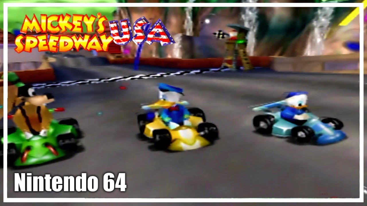 Mickey's Speedway USA 100% Nintendo 64 Walkthrough (Traffic Troubles ...