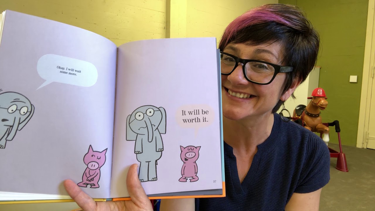 Bernadette reads "Waiting is not Easy!" by Mo Willems - YouTube