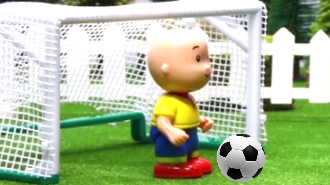 Caillou plays football Stop Motion | Cartoon soccer | CAILLOU FOOTBALL ...