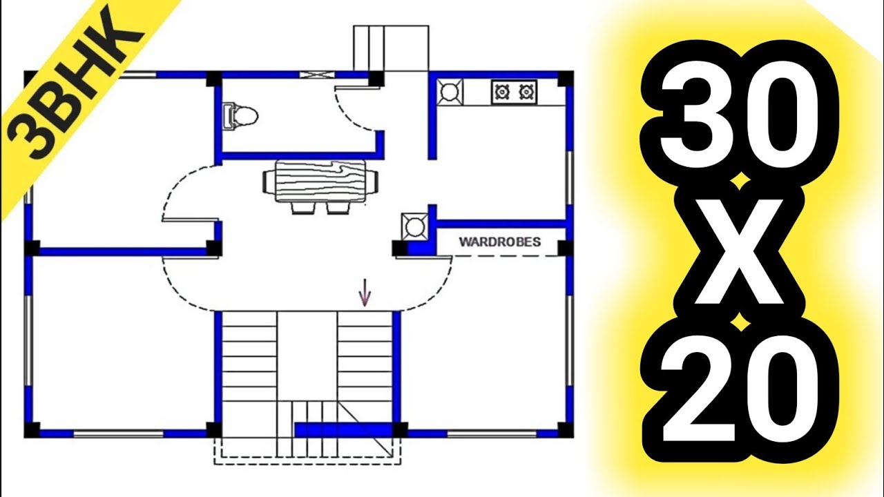 30 20 Square Feet House Plan East Facing 30 20 House Plan 3 Bedroom