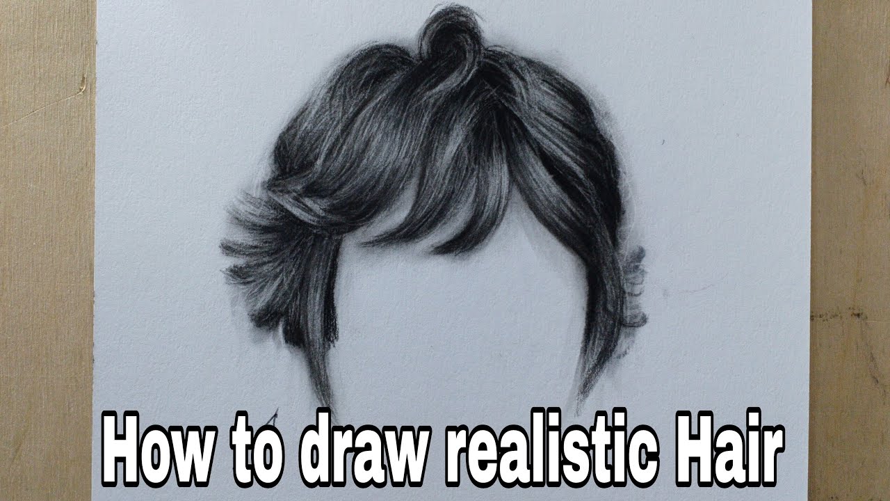 How to draw realistic Hair like a pro step by step - YouTube