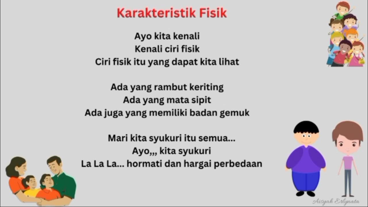 Lagu Ciri Ciri Fisik Kelas 1 SD - YouTube