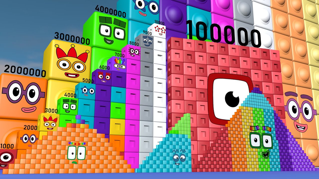 BIGEST Numberblocks Puzzle Step Squad 25 75 1,000 700,000 70,000,000 ...