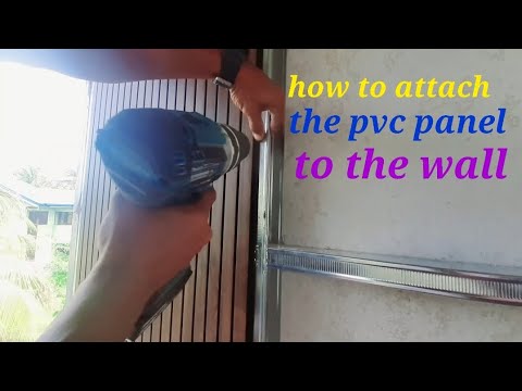 How to attach the pvc panel to the wall☝ - YouTube
