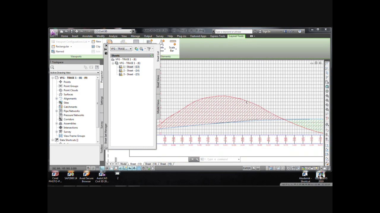 Tutorial Mencetak Hasil Kerja Plan and Profile Jalan di CAD - YouTube