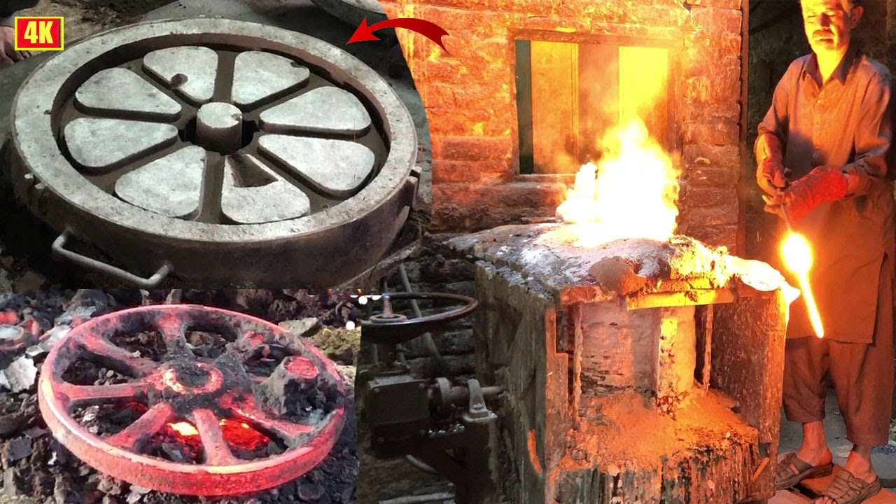 Mind Blowing Technique Of Making Iron Wheel - YouTube