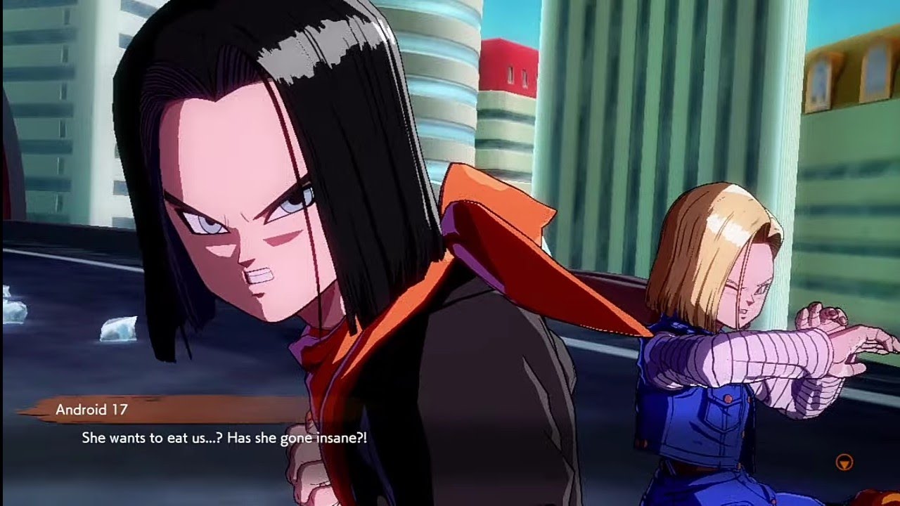 Android 21 tries to eat 17 & 18 - YouTube