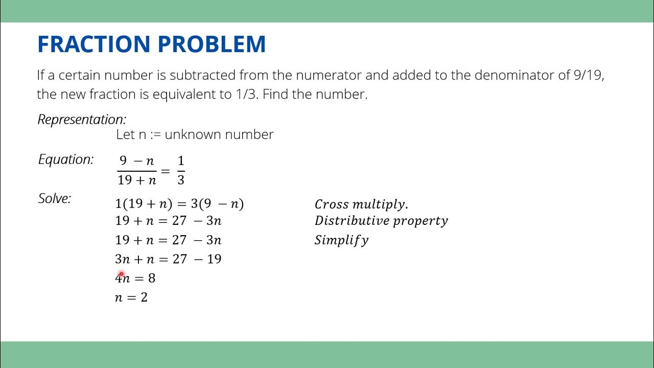 Solving Fraction Problem - YouTube
