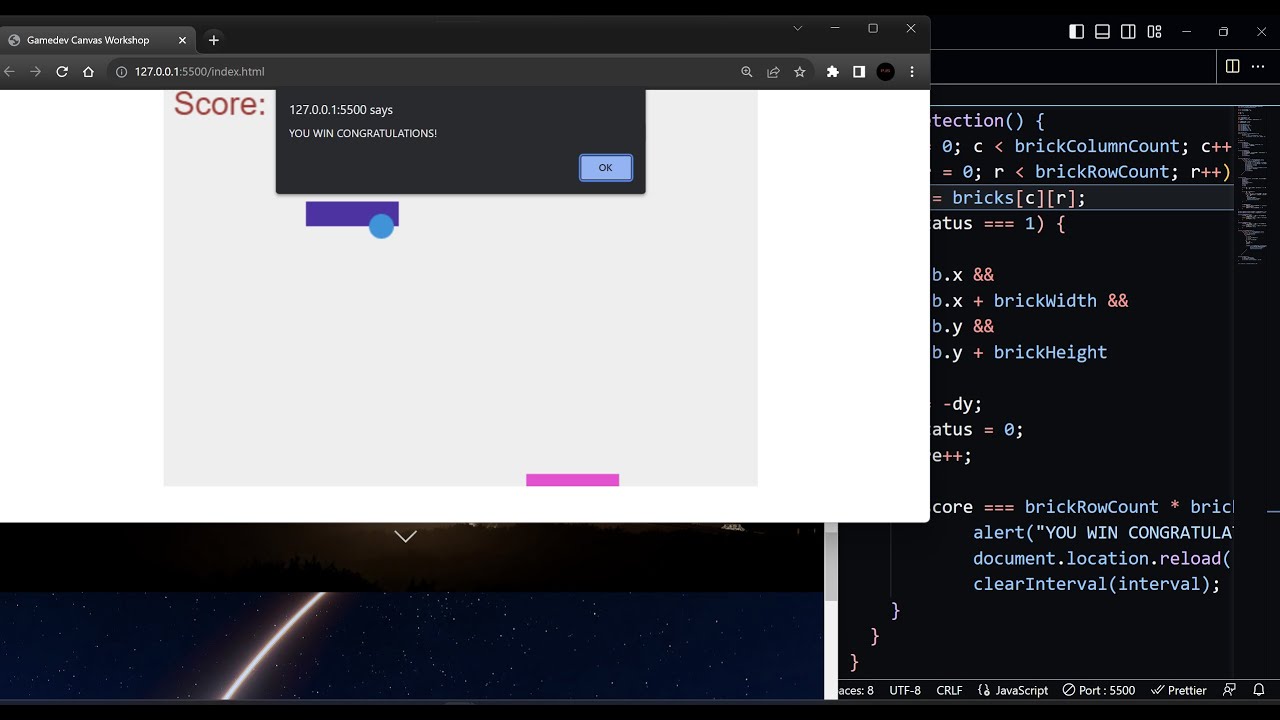 Track the score and win: Game development - 2D Games. - YouTube