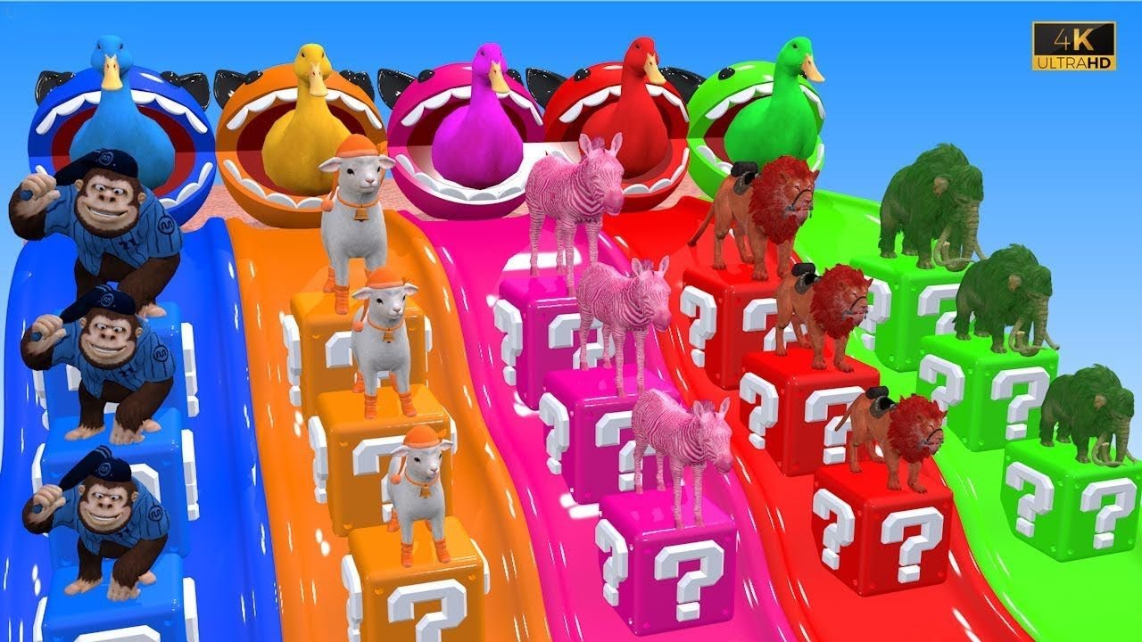 5 GAINT PACPAC Bear, Elephant, Cow, Tiger, Chicken, Fountain Crossing ...