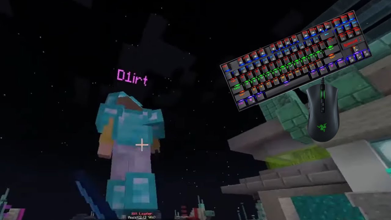 keyboard & mouse handcam clicky sounds minecraft hive pvp - YouTube