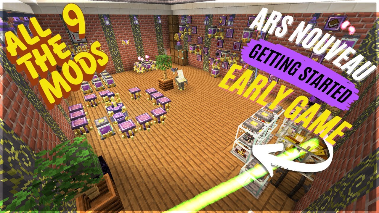 Ars Nouveau - Getting started with the basics - ATM9 - YouTube