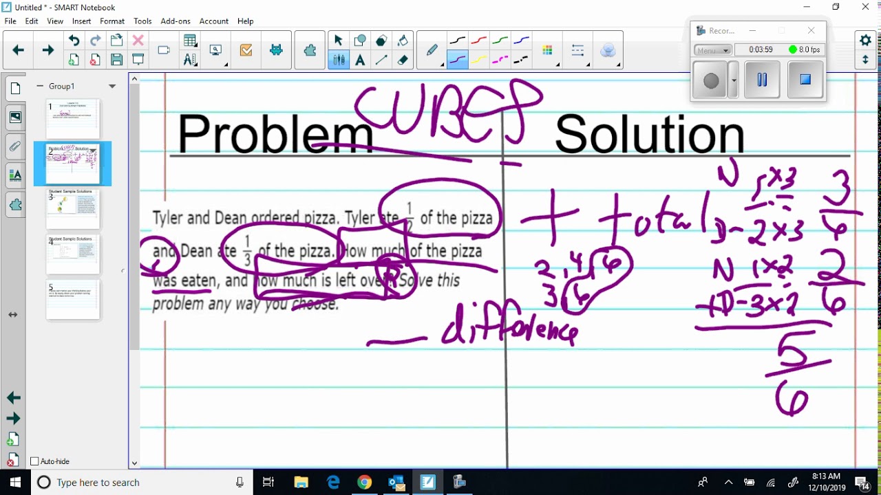 Lesson 7-5 Add and Subtract Fractions Envision 2020 - YouTube