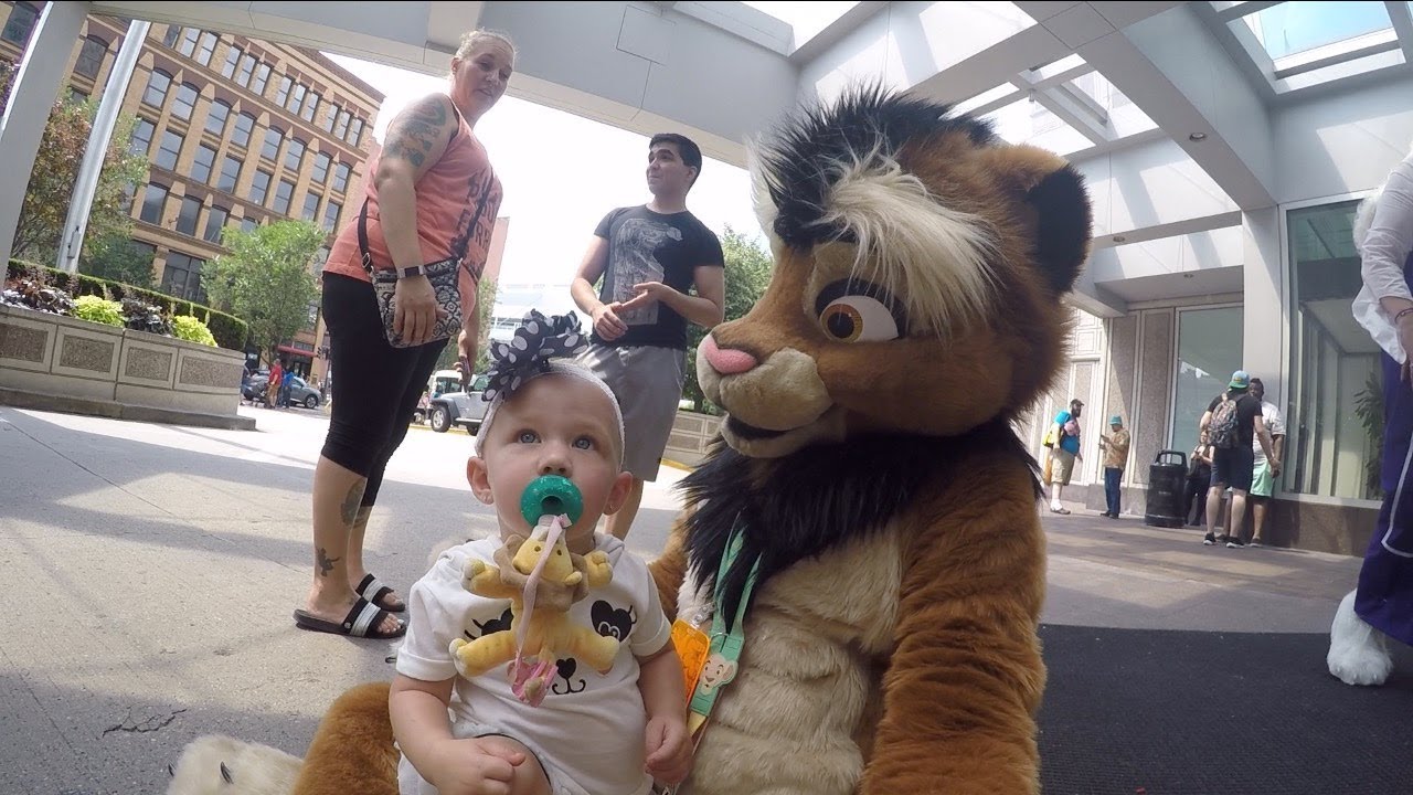 Kitwana Lion Debuts His New Nick & Lacy Fursuit at Anthrocon 2019 - YouTube