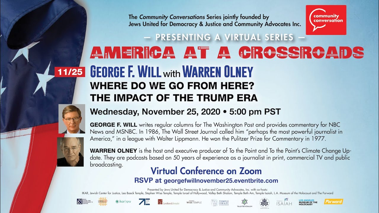 America at a Crossroads | George F. Will with Warren Olney - YouTube